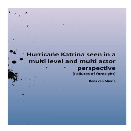 Hurricane katrina seen in a multi level and multi actor perspective | PDF