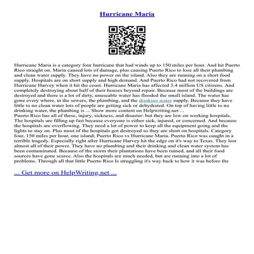 Hurricane Maria | PDF