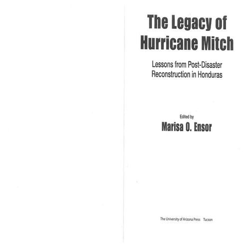 Hurricane Mitch - Root Causes Responses To The Disaster | PDF