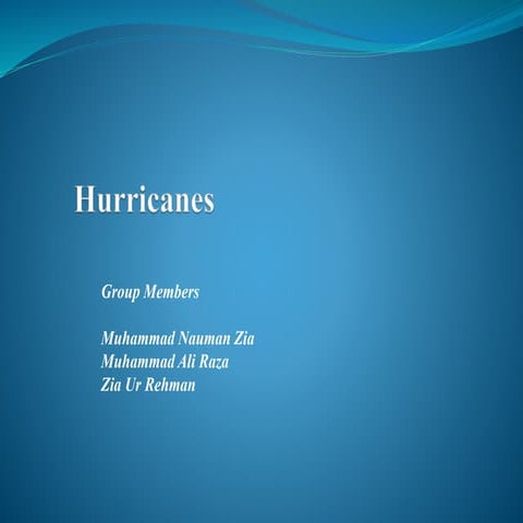 Hurricanes ppt | PPTX