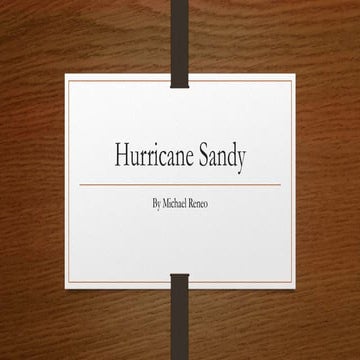 Hurricane sandy powerpoint jjay | PPT