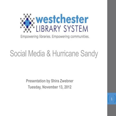 Superstorm Sandy and social media from WLS | PPTX