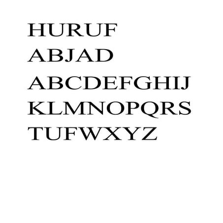 Huruf abjad | DOCX