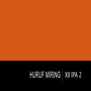 Huruf miring | PPT