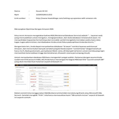 Menyiapkan OpsView Dengan Amazon RDS | PDF