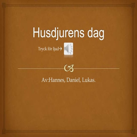 Husdjurens dag | PPTX