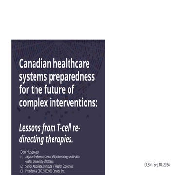 Health systems preparedness for the future of complex interventions | PPTX
