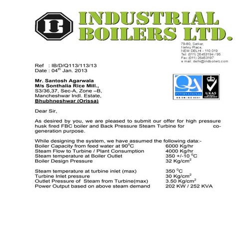 Thermax IR CFBC BOILER U BEAM TYPE | PDF