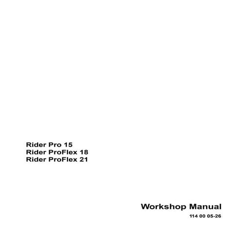Husqvarna rider pro 15 service repair manual | PDF