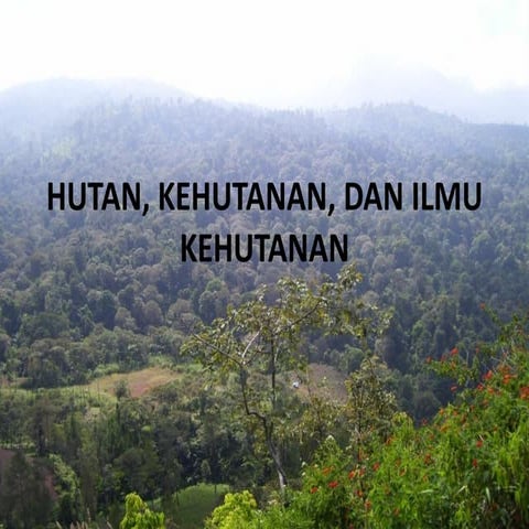 HUTAN, KEHUTANAN,DAN ILMU KEHUTANAN | PDF