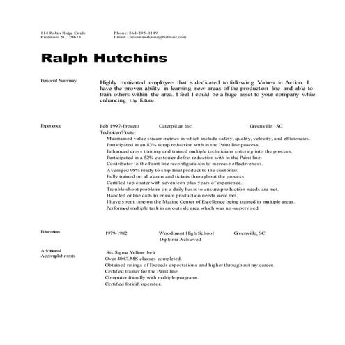 new resume richard | DOCX