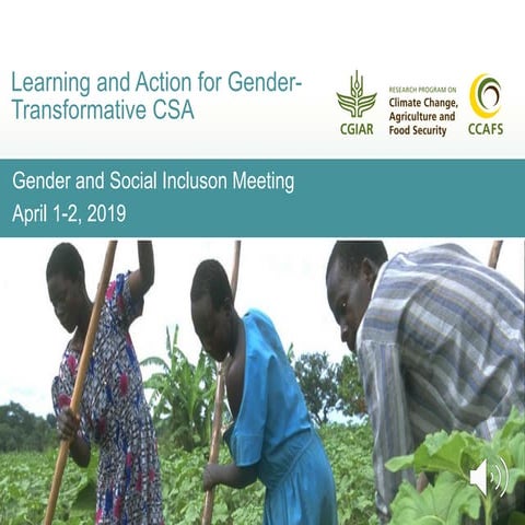 Learning and action for gender transformative CSA | PPT