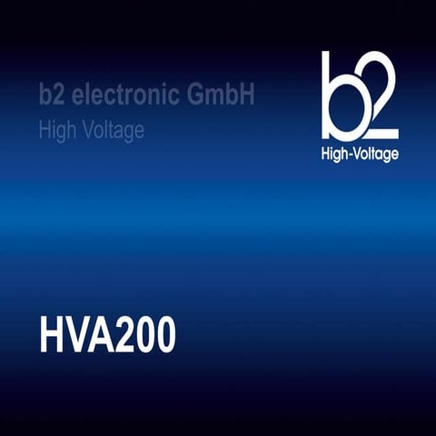 HVA200 200 kV VLF/DC tester from B2 ELECTRONIC | PPTX