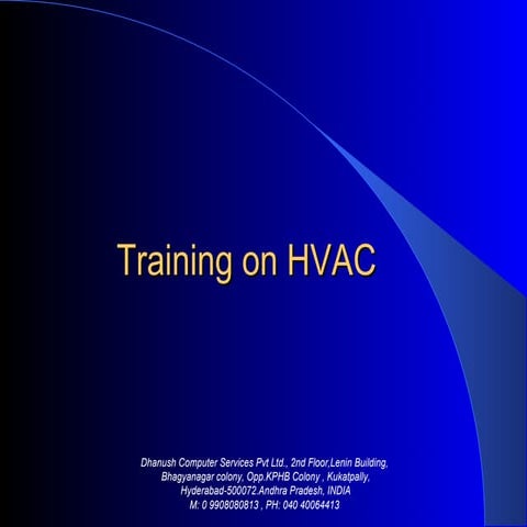 HVAC Training at MEP Centre | PPT