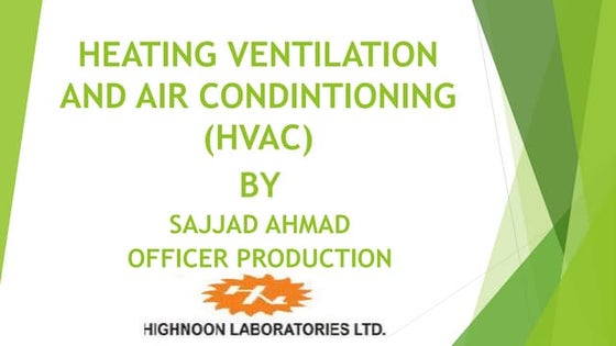 HVAC System (Heating, Ventilation and Air Conditioning) | PPT