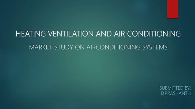 Architecture - Centralized Air Conditioning System | PPTX