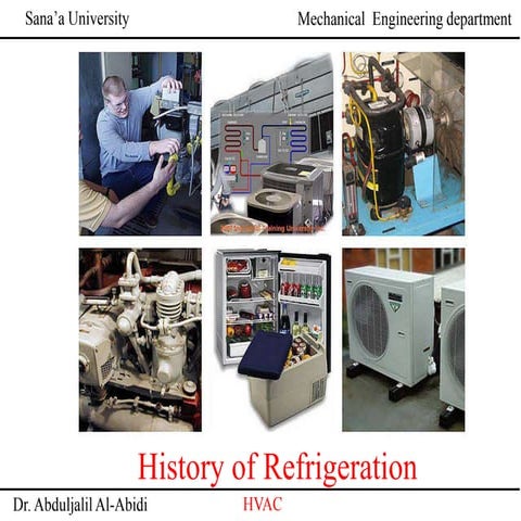 HVAC HISTORY OF REFRIGERATION vac ch 1 | PPTX
