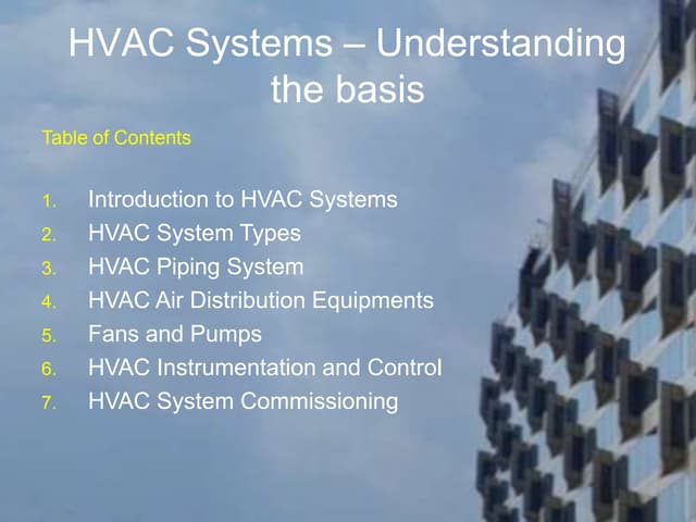 NBC NORMS FOR HVAC SYSTEMS | PPTX