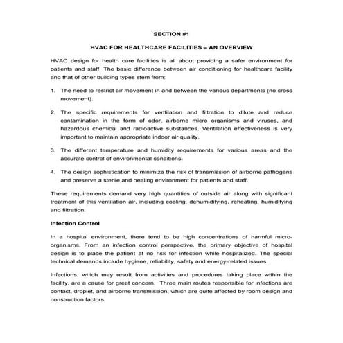 HVAC design for health care facilities is all about providing a safer ...