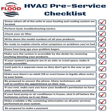 Hvac Pre-Service Checklist | PDF