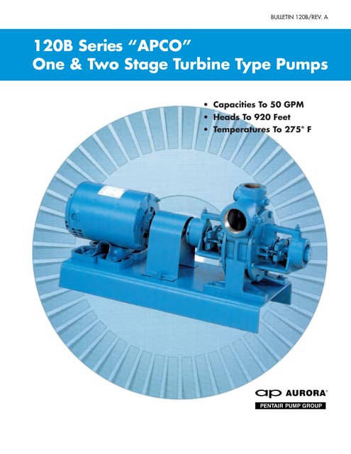 Aurora 640 Series Single Stage Sewage Pumps | PDF