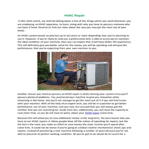 HVAC Repair | DOCX