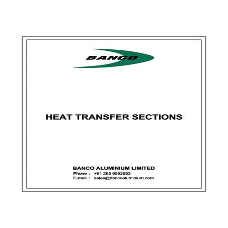 Aluminum HVAC Sections Manufacturer and Supplier - Banco Aluminium | PDF