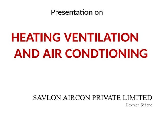 Architecture - Centralized Air Conditioning System | PPTX