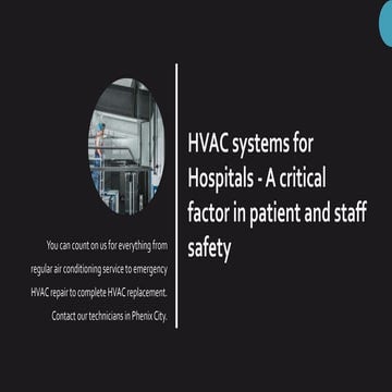 HVAC systems for Hospitals - A critical factor | PPTX
