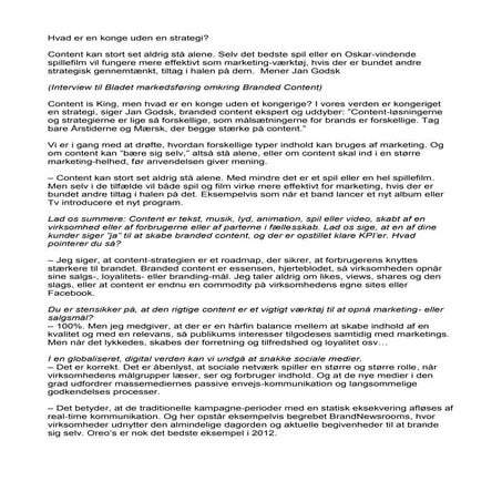 Content: Hvad er en konge uden en strategi? | DOCX