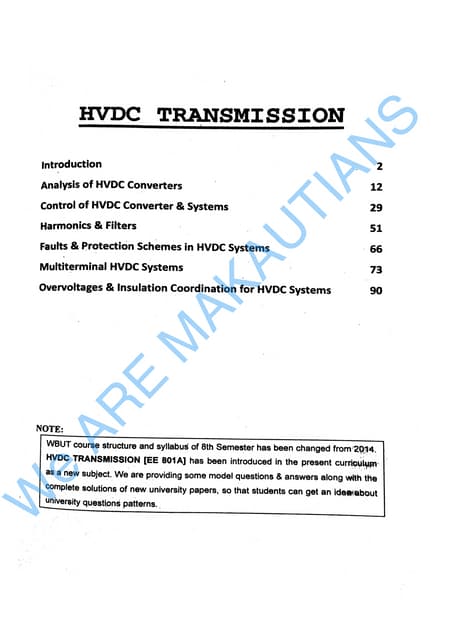 HIGH VOLTAGE DISTRIBUTION SYSTEM(HVDS). | PDF