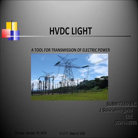 Hvdc light, a tool for transmission of electric power(1) | PPT | Computer Networking | Computing