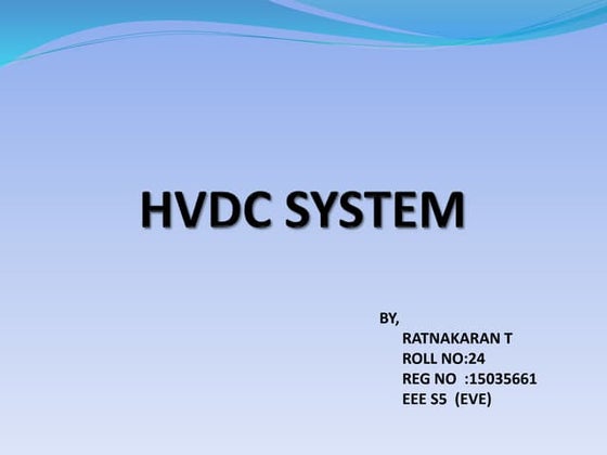 Hvdc transmission seminar | PPT