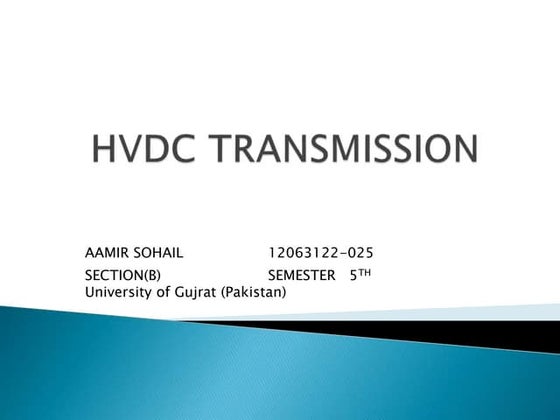 Hvdc transmission seminar | PPTX | Computer Networking | Computing