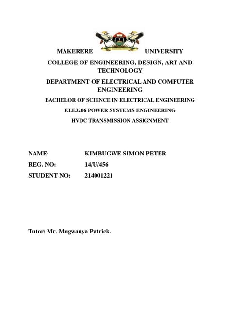Hvdc Transmission System And Its Components Pptx Computer Networking Computing