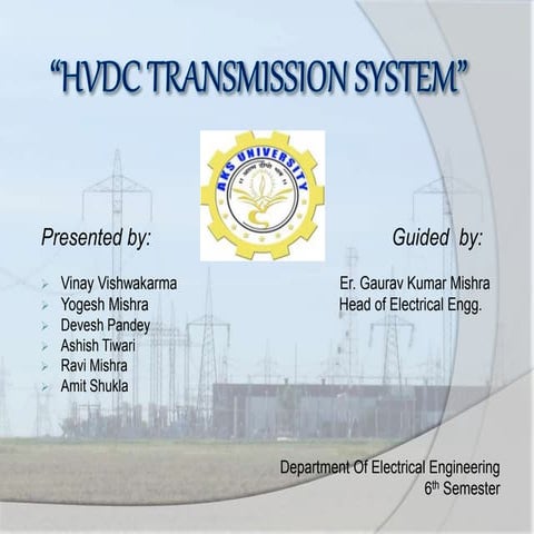 Hvdc transmission system | PPTX
