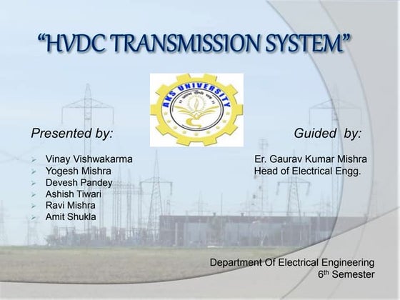 HIGH VOLTAGE DISTRIBUTION SYSTEM(HVDS). | PDF