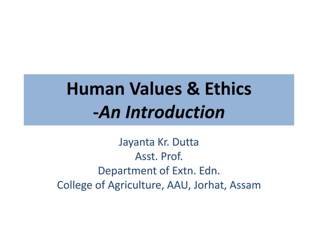 Human values | PPTX