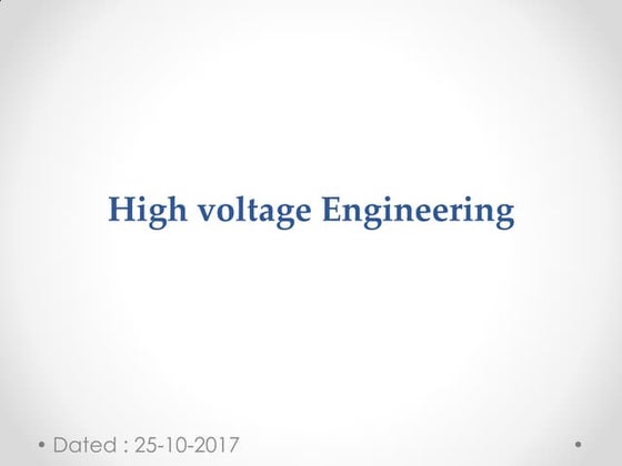 Generation of High D.C. Voltage (HVDC generation) | PPTX | Consumer ...