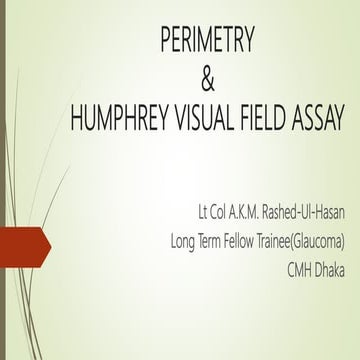 Visual Field | Humphrey Perimetry | PDF