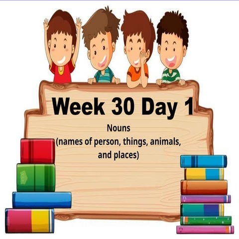 Parts of Speech- Nouns - names of person, place, animal, thing or idea ...