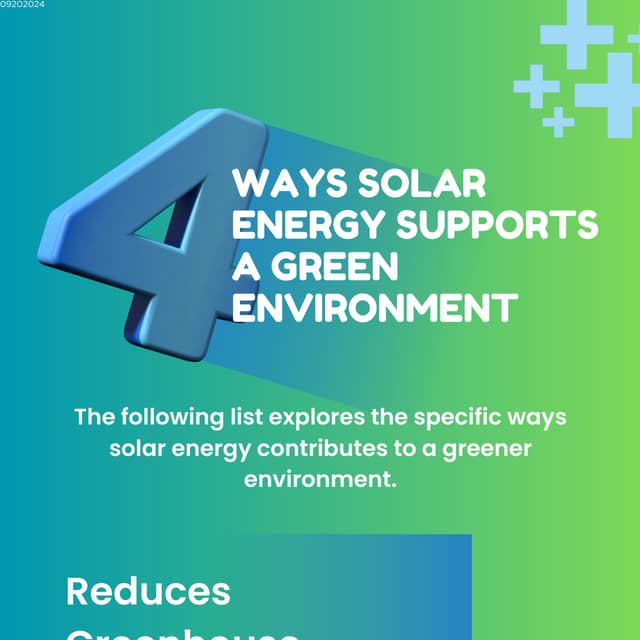 4 Ways Solar Energy Supports A Green Environment | PDF