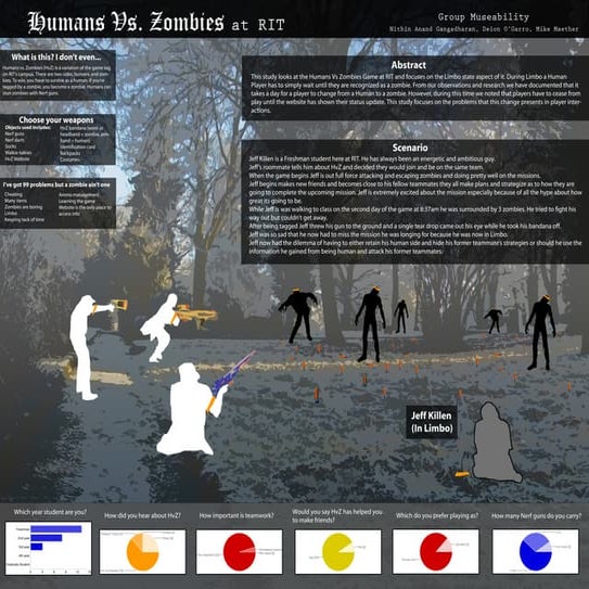 Humans vs. Zombies use case poster | PPT