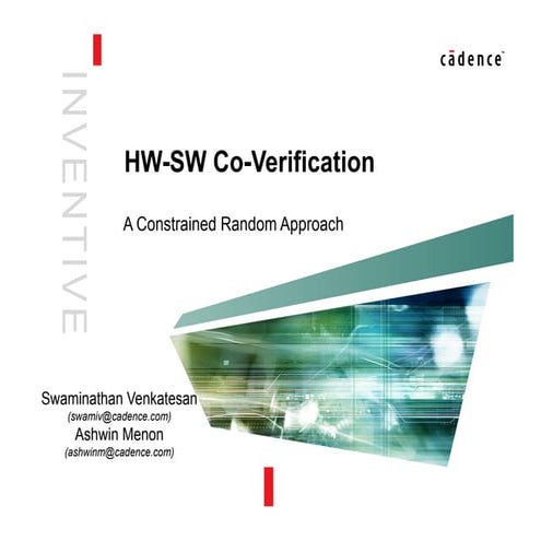 Hw Sw Co Verification A Constrained Random Approach Ppt