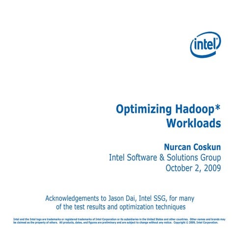 Hw09 Optimizing Hadoop Deployments Ppt