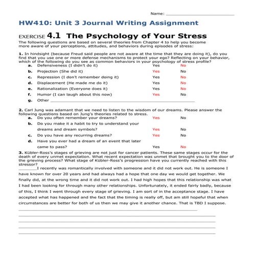 Hw410 u3 journal | DOC