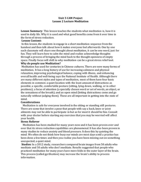 Mindful Meditation | PPTX