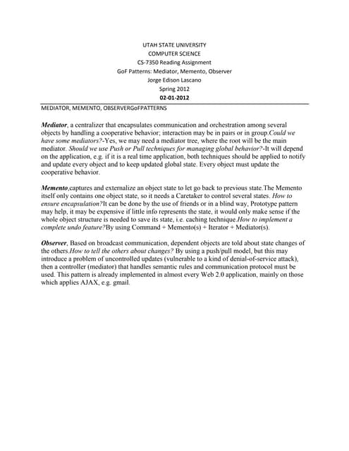 GoF Patterns: Prototype, Singleton, Adapter, Bridge | DOC