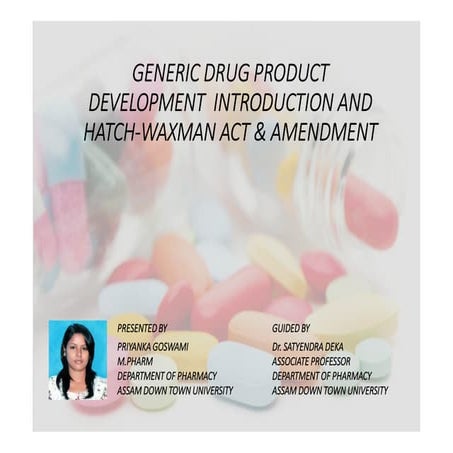 Generic drugs product development | PPTX