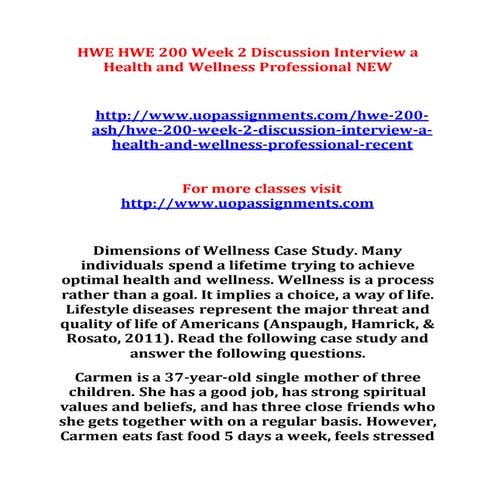 HWE 200 Entire Course NEW | PDF